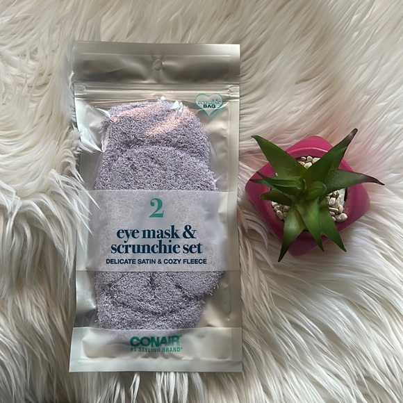 Conair | Accessories | Conair Purple Eye Mask Scrunchie Set | Poshmark